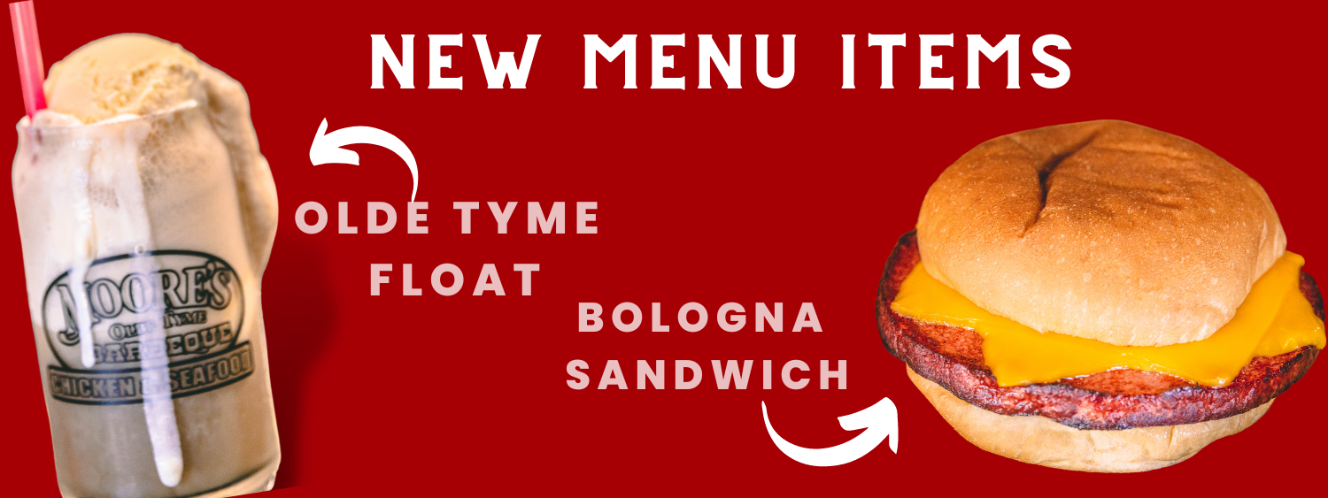 Food Menu for Moore's Olde Tyme Barbeque