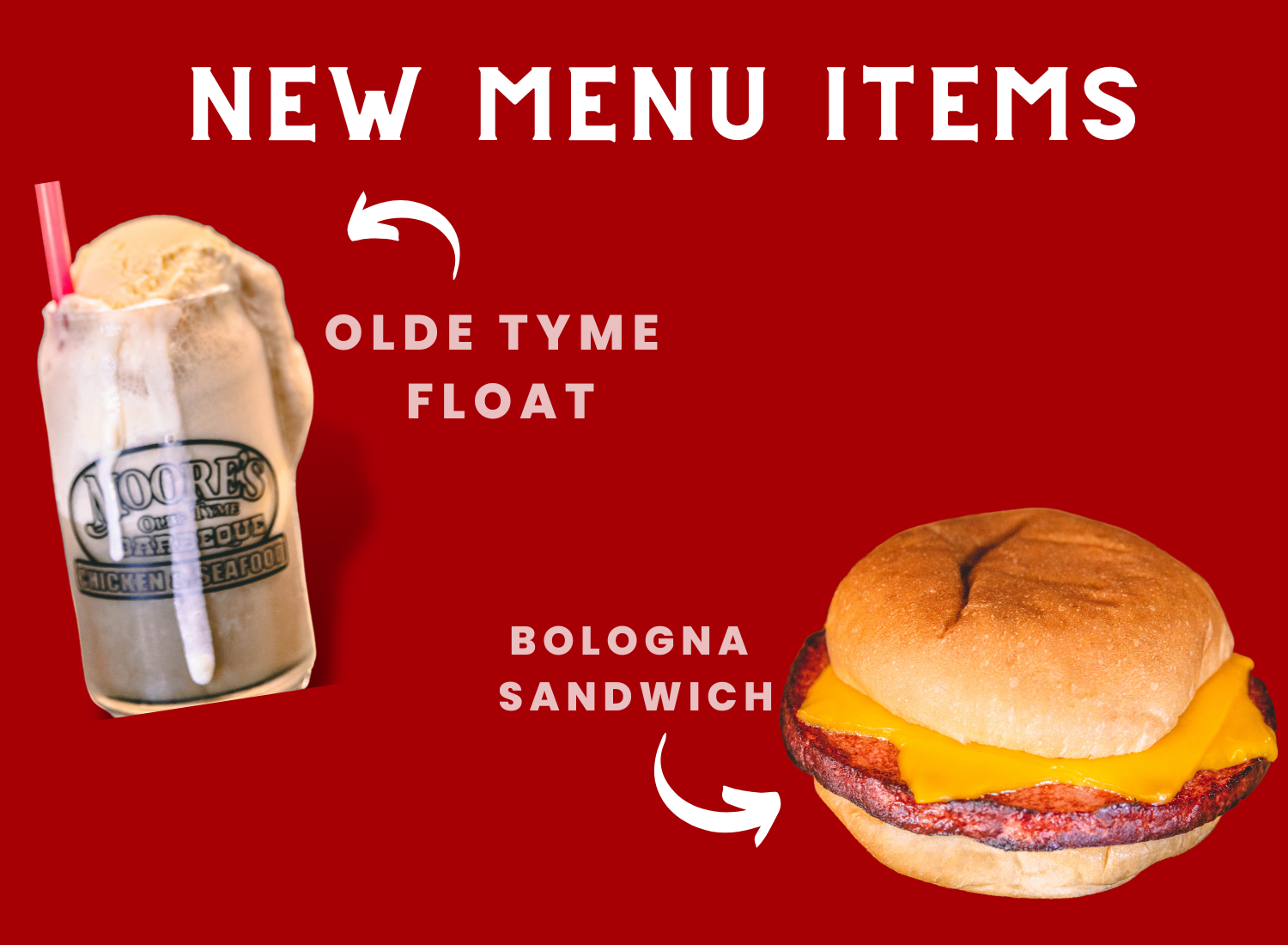 Food Menu for Moore's Olde Tyme Barbeque