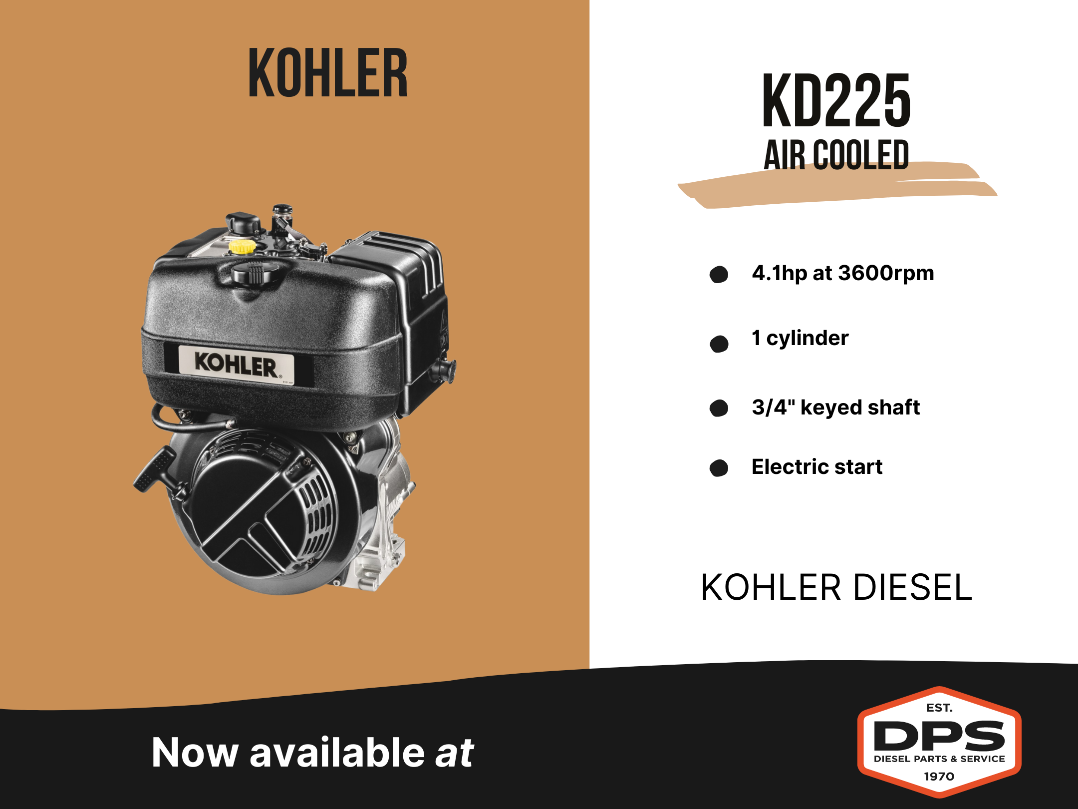 Kohler Diesel Engine KD225 | Diesel Parts & Service