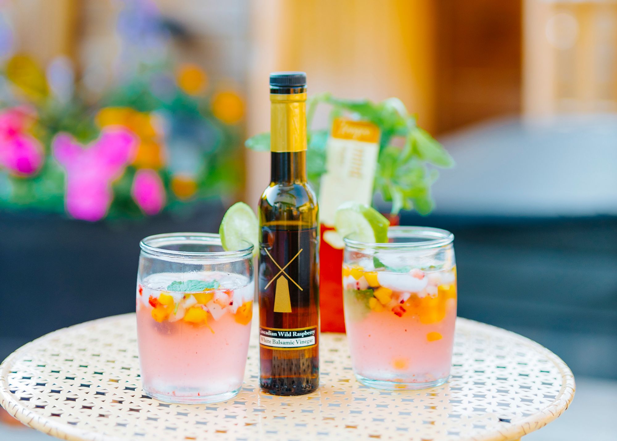 Raspberry White Balsamic Shrub Mojito