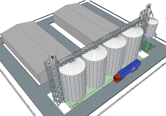 HiStruct •• Easy 3D Design of Grain Storage Site - HiStruct Blog