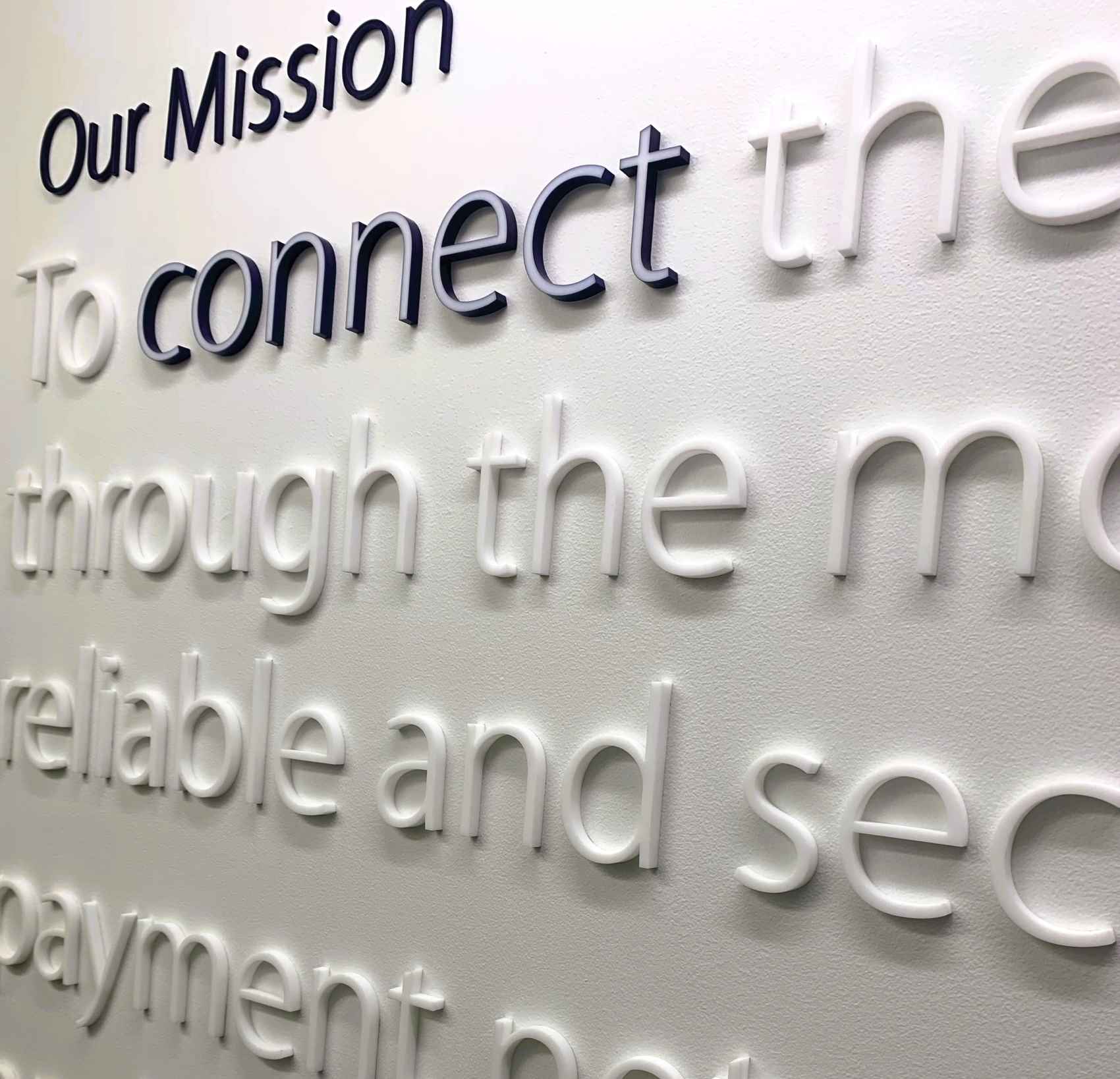 Dimensional letters, pin letters + foam letters