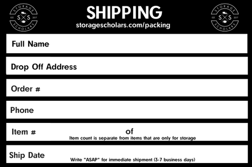 Storage Scholars | Packing Instructions