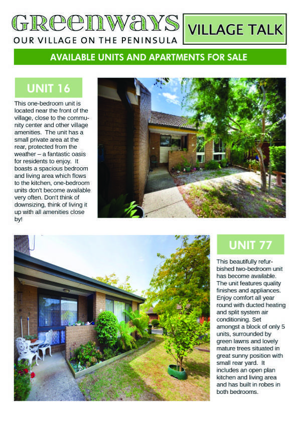 Village Talk – Spring 2021 – Greenways Retirement Village