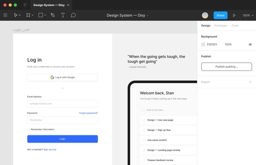 Disy — Simple UI Kit and Design System for Figma