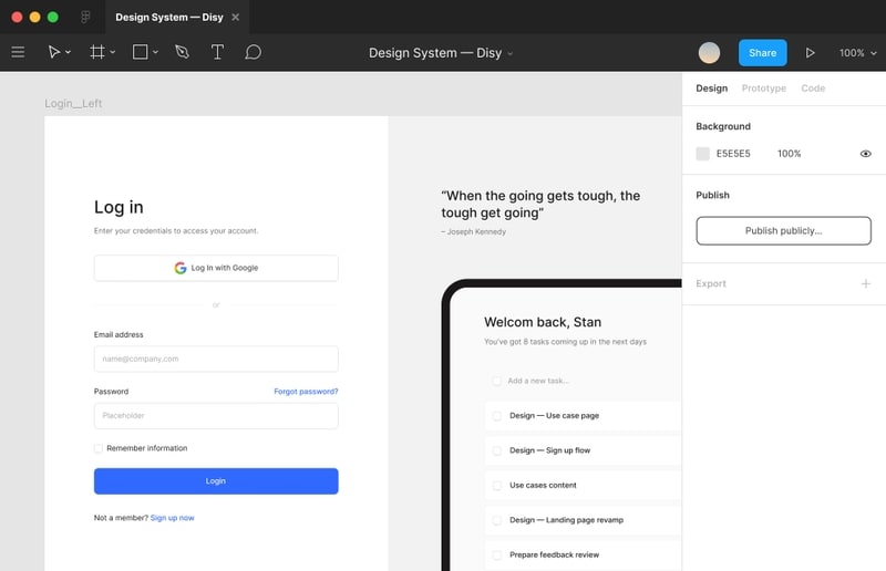 Disy — Simple UI Kit and Design System for Figma