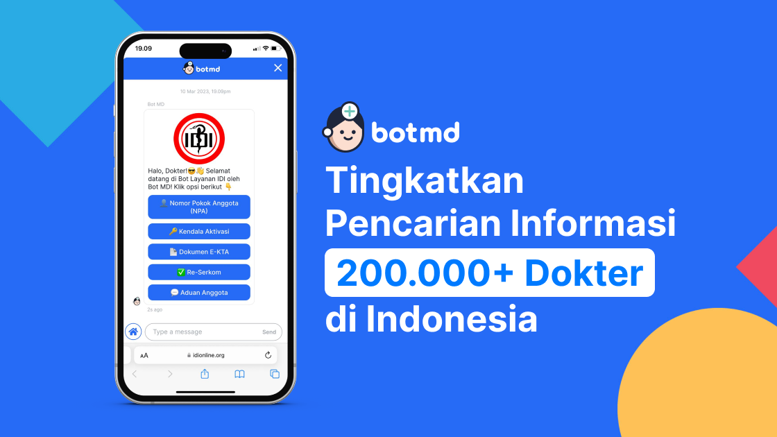 Bot MD x IDI | Tingkatkan Pencarian Informasi bagi Dokter