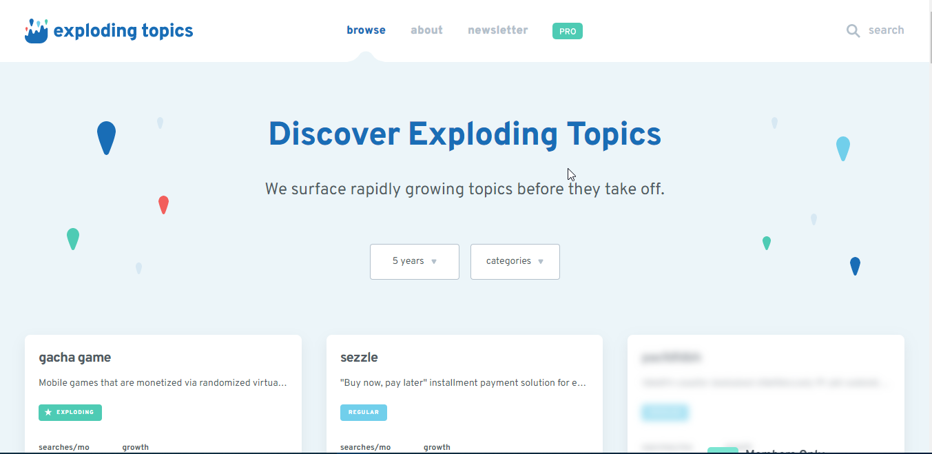 Exploding Topics - Features, Reviews, Alternatives | VC Stack