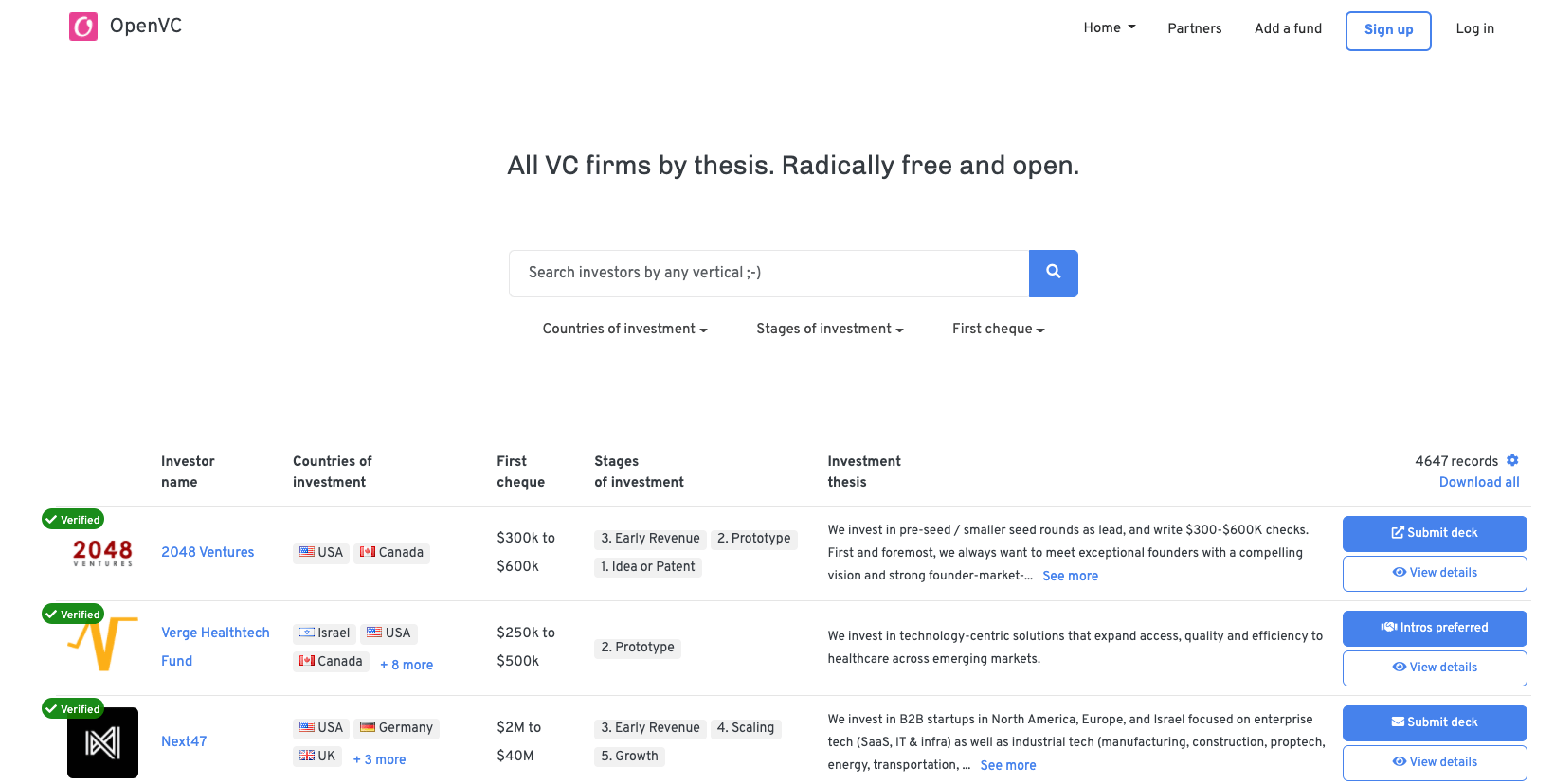 OpenVC - Features, Reviews, Alternatives | VC Stack