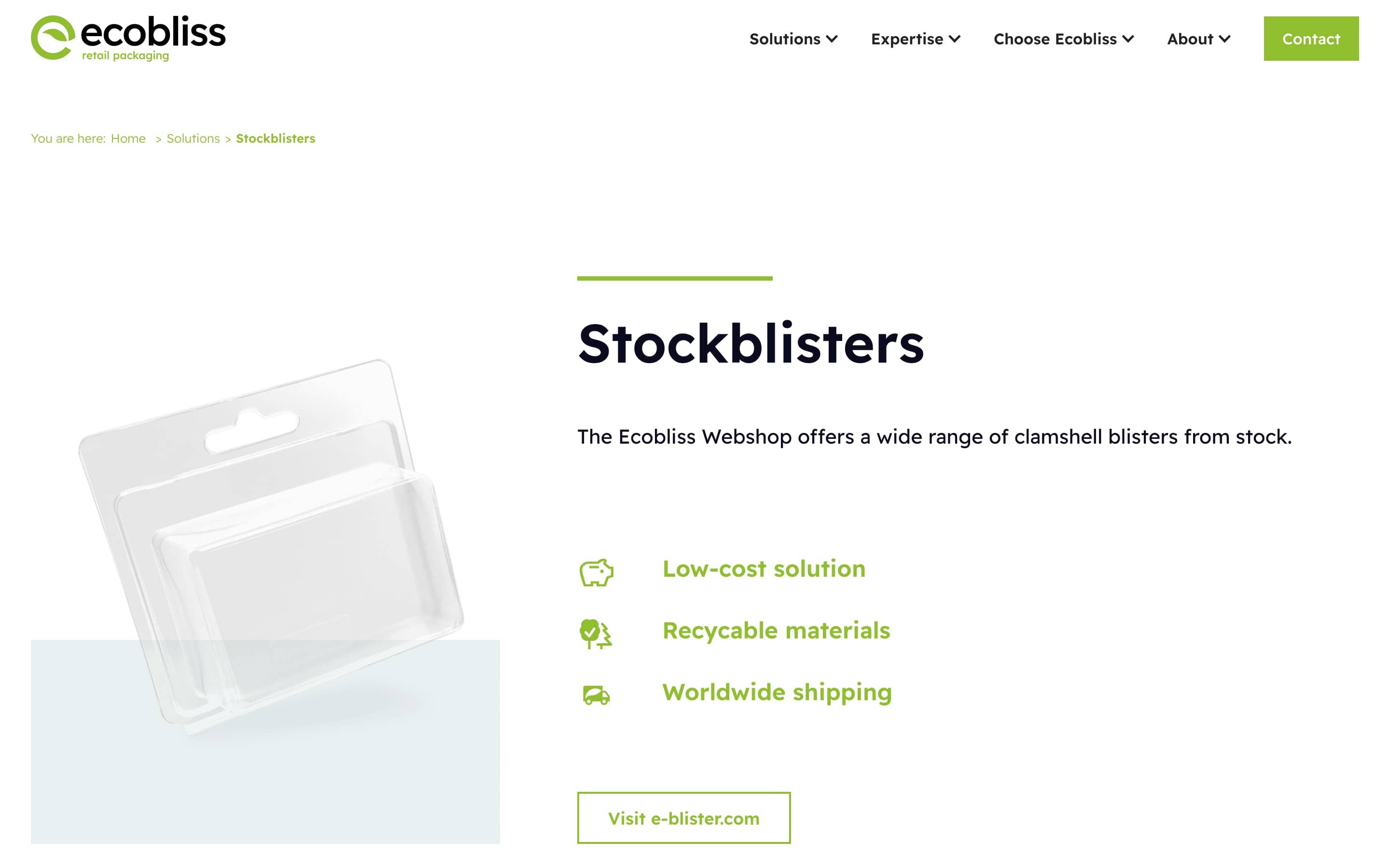 Stock blister packaging | Ecobliss Retail Packaging