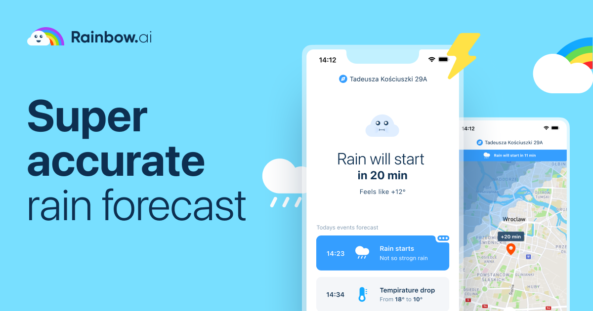 Rainbow.ai: Rain alerts app