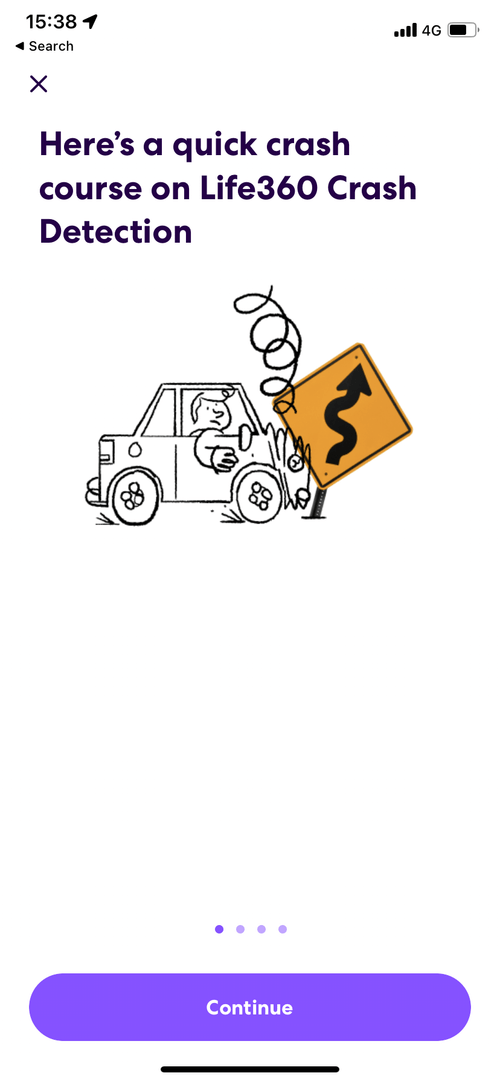 Life360’s feature onboarding screen is short and informative ...