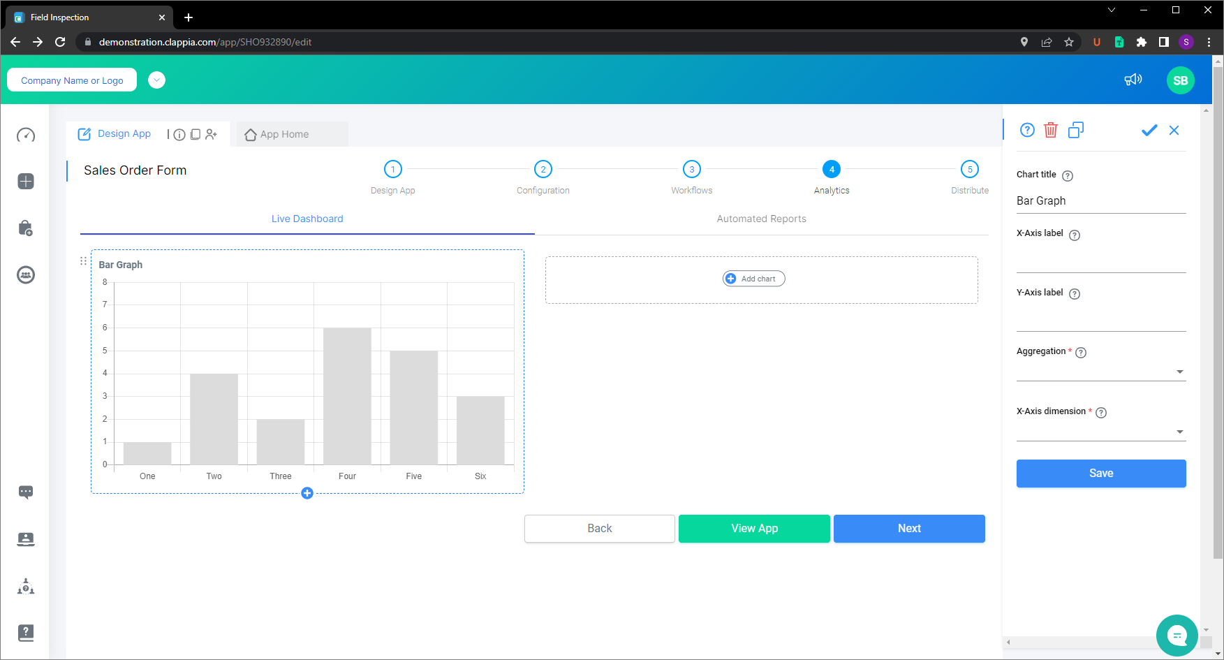 Analytics: Bar Graph