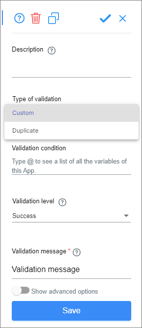 Validation Block