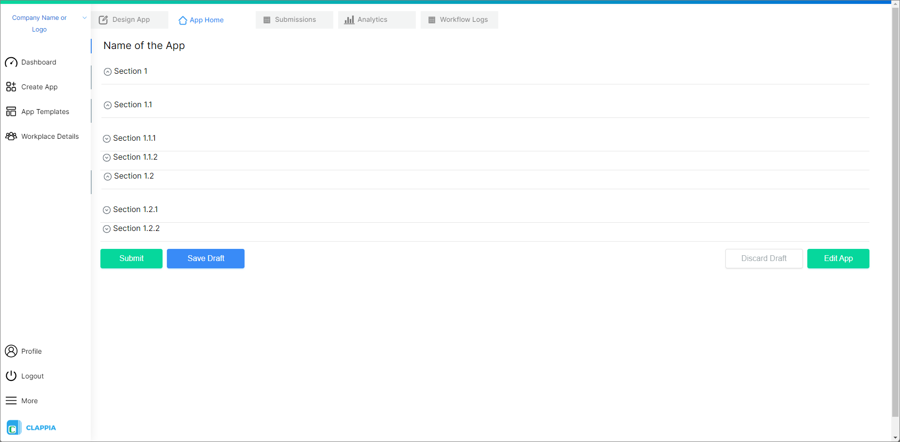 Managing nested sections