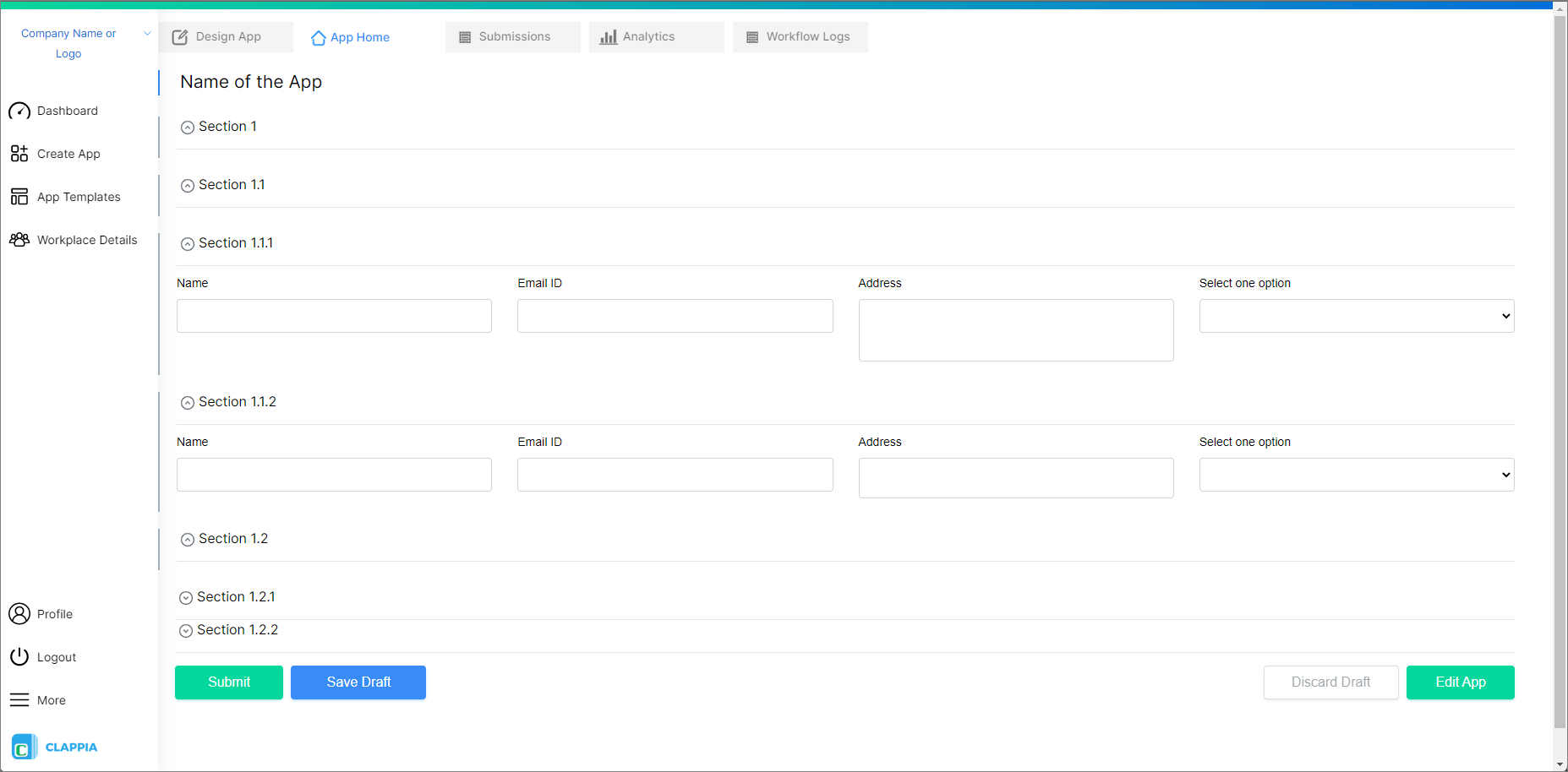 Managing nested sections
