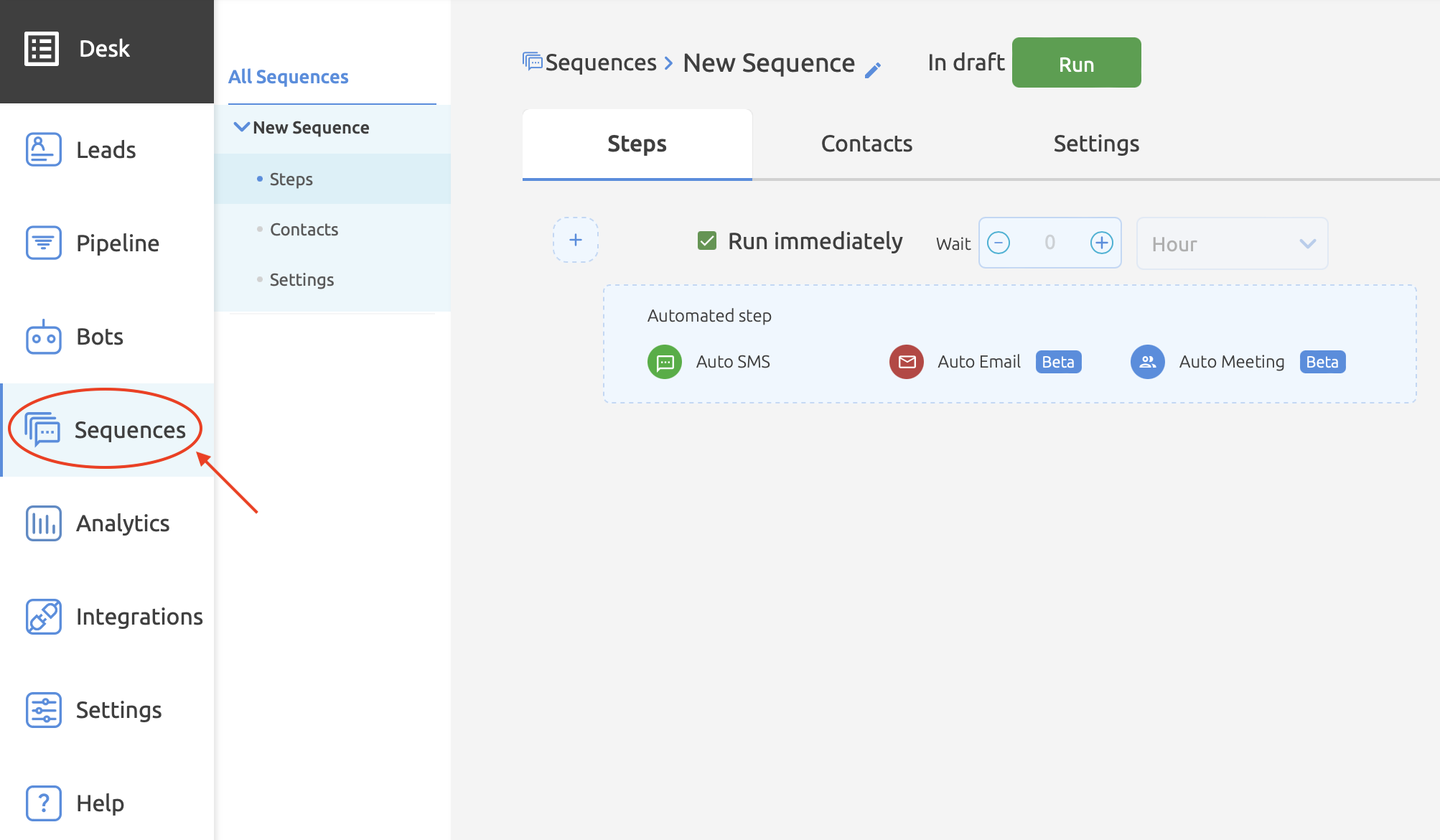 How to Create a New Sequence | Intaker Help Center