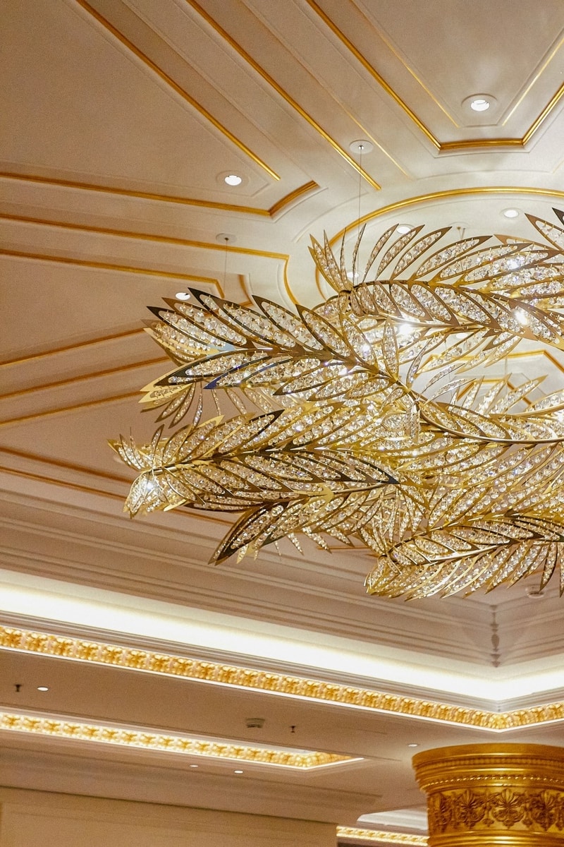 Glass foyer chandelier | Blown design
