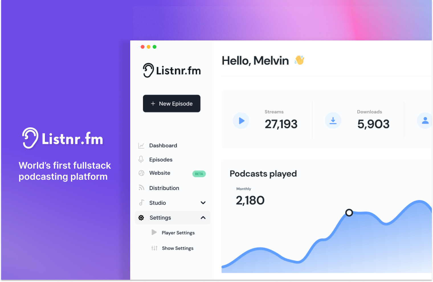 Listnr.fm | The only podcasting tool you'll ever need