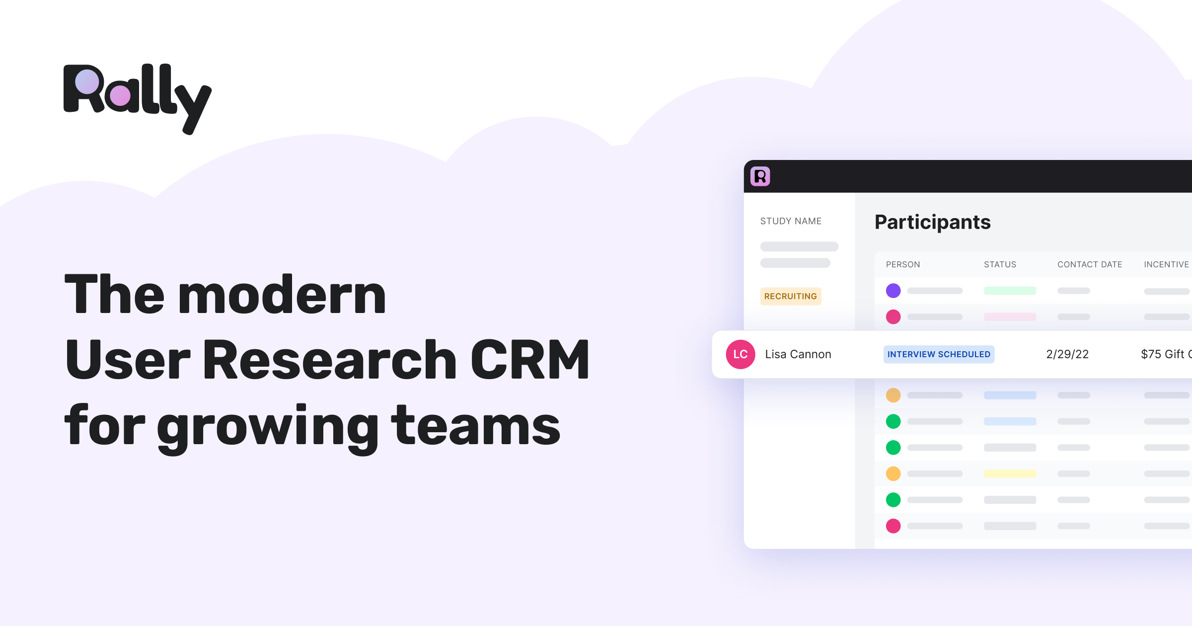 Rally - User Research CRM