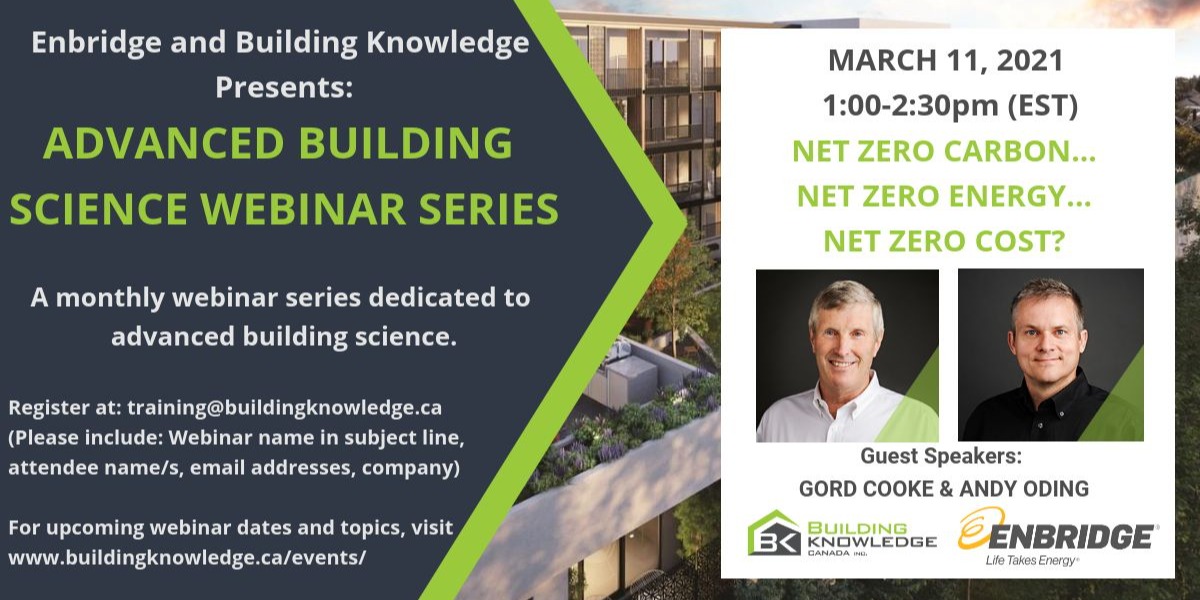 Net Zero Carbon, Net Zero Energy, Net Zero Cost? | Building Knowledge Canada Inc.