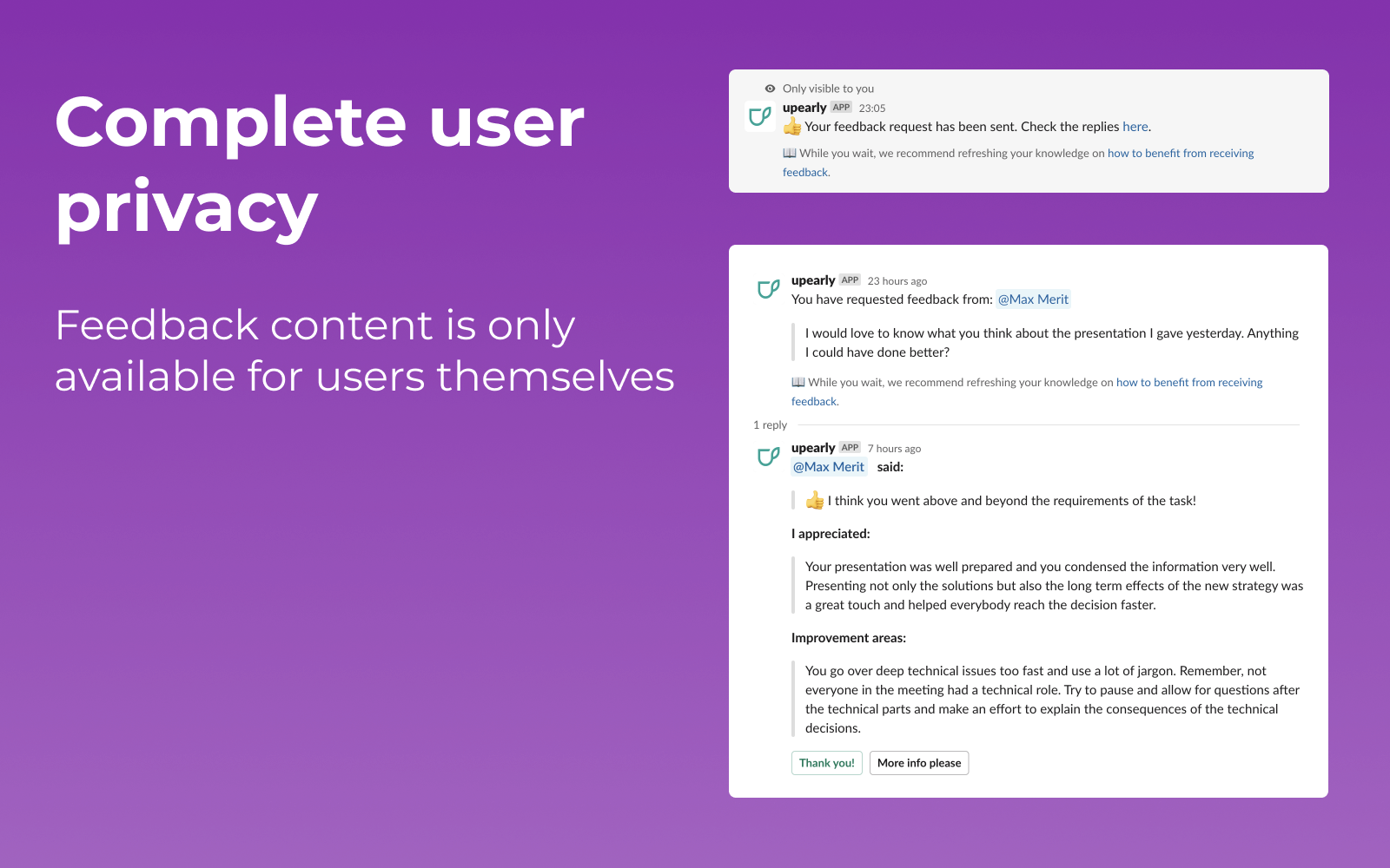 Slack Feedback App - upearly