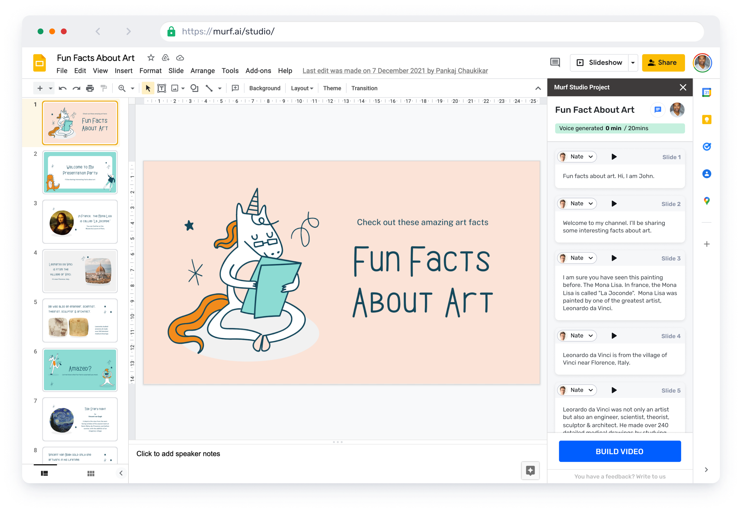 Add Professional Voice Overs To Your Google Slides With Murf ai