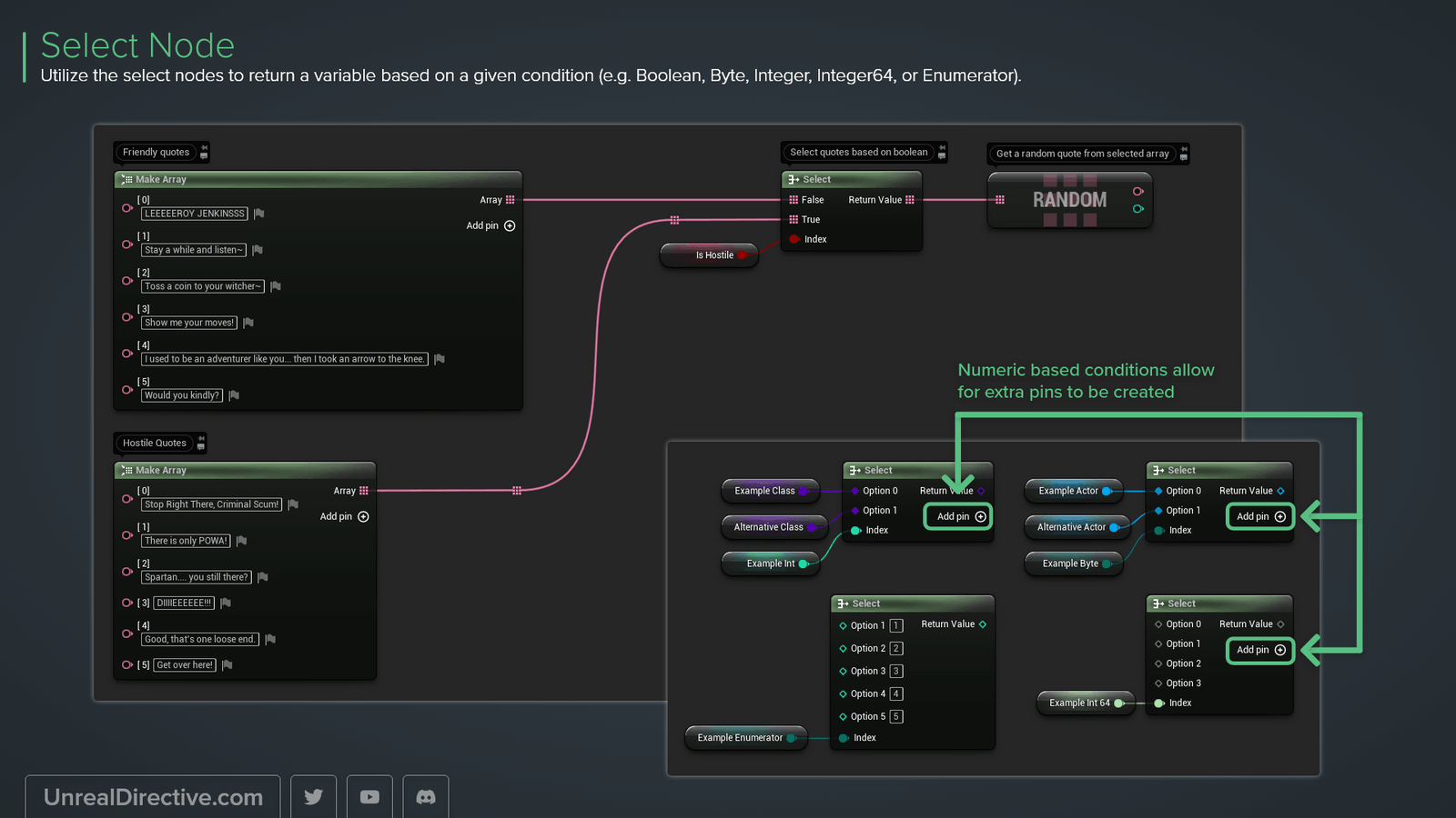 Unreal Engine Tip: The Select Node