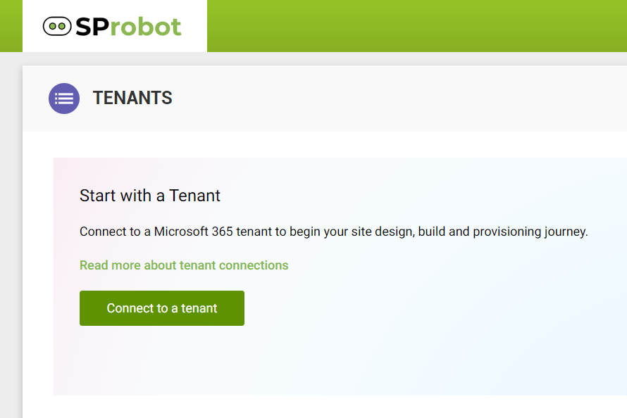 Connect Sprobot To Your Microsoft Tenant