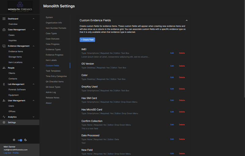 Monolith Forensics | Digital Forensics Case Management