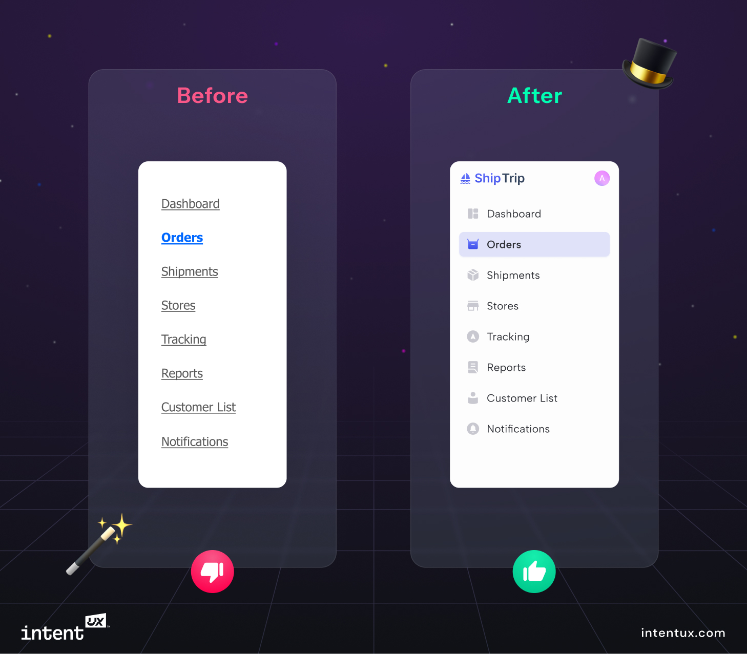 UX Design Examples - Before & After - Case Study | Intent UX Design