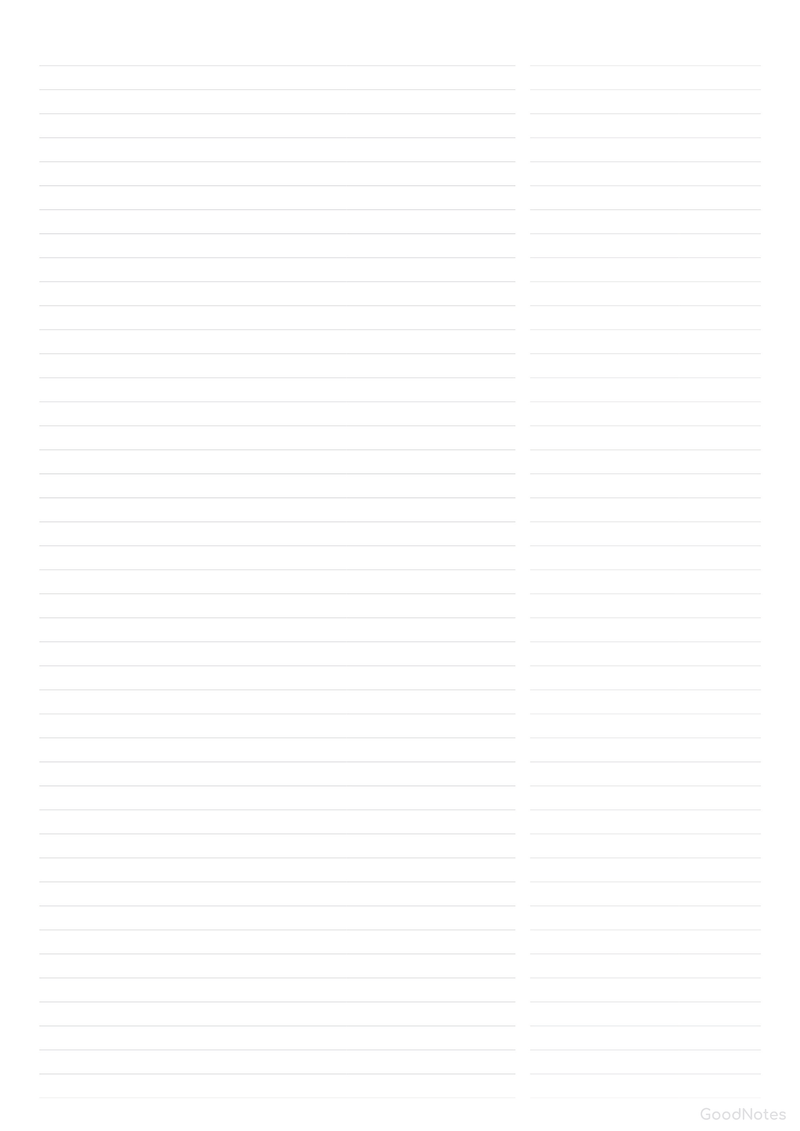 Free Lined Paper Template | Goodnotes