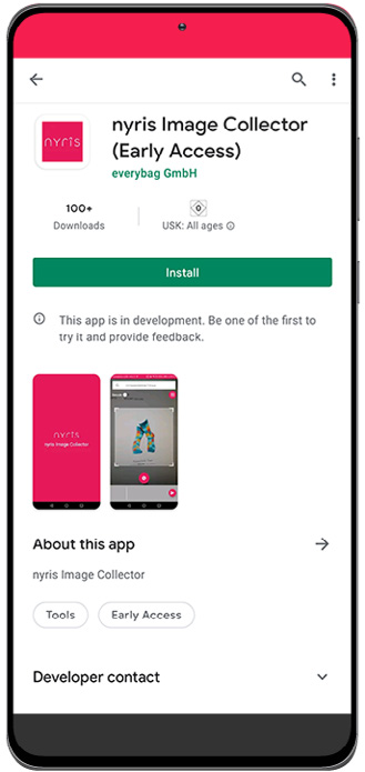 nyris | FAQ's | How to use the Image Collector App?