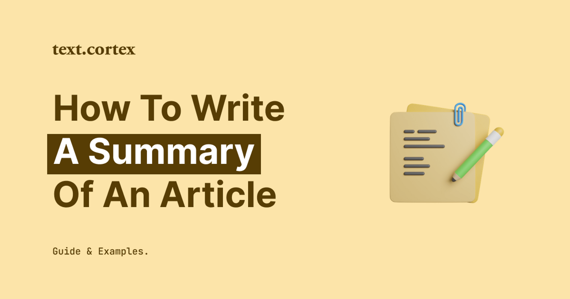 Article Summary Paragraph Example