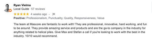 Mascore: Helical Piles Supplies and Services