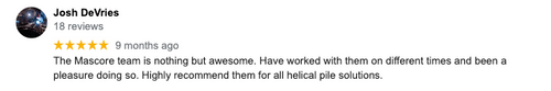 Mascore: Helical Piles Supplies and Services
