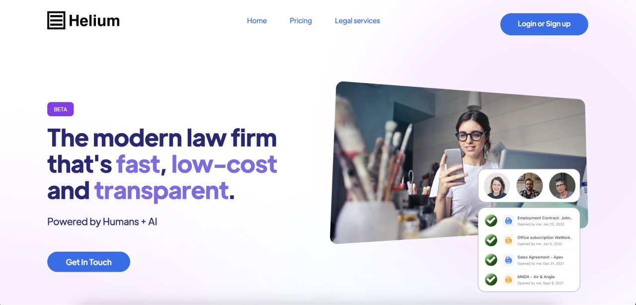 Helium Law - the 10x better law firm