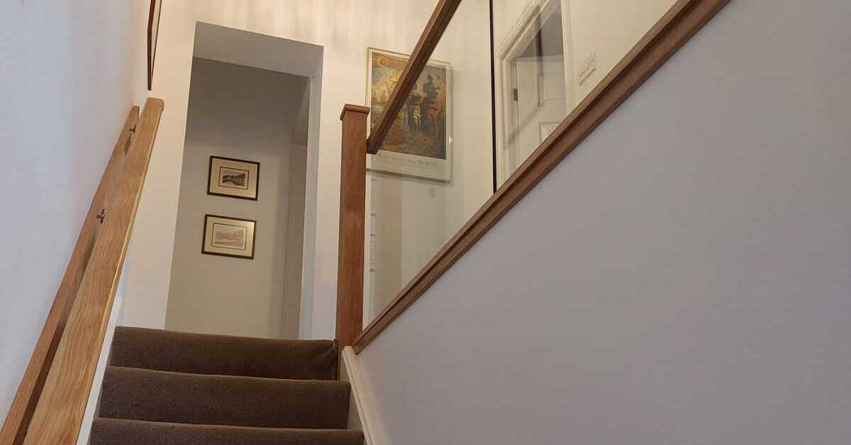 Solid Oak Staircase With Seamless Glass Balustrade | The Stair Shop