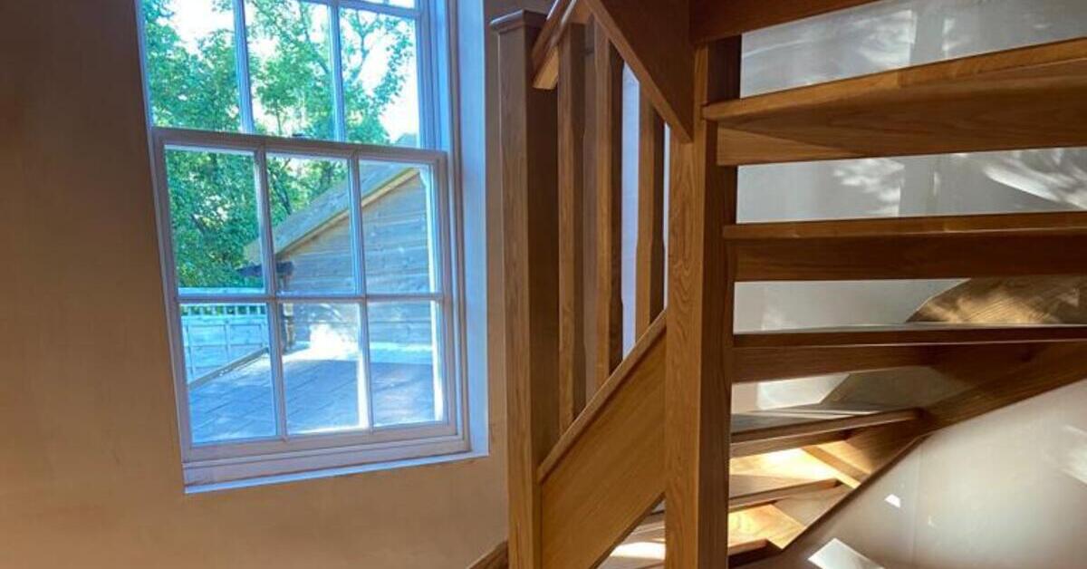 Solid Oak Double Winder Staircase With Stop Chamfered Spindles | The ...