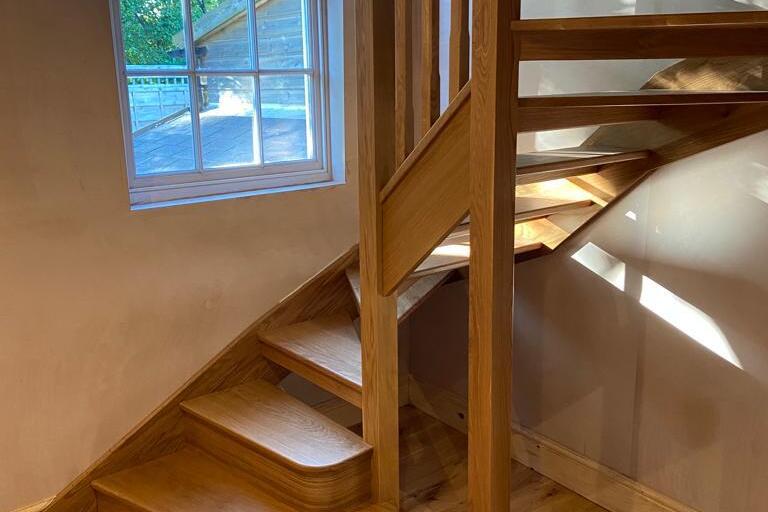 Solid Oak Double Winder Staircase With Stop Chamfered Spindles | The ...