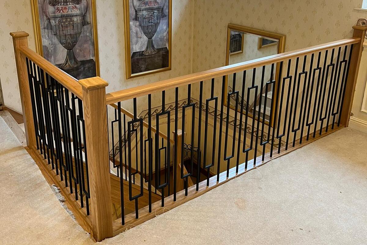 Grand Bespoke Solid Oak Staircase With Double Feature Step | The Stair Shop