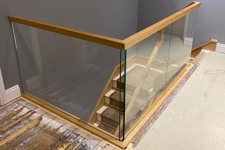 Bespoke Solid Oak Staircase Renovation Featuring Seamless Glass ...