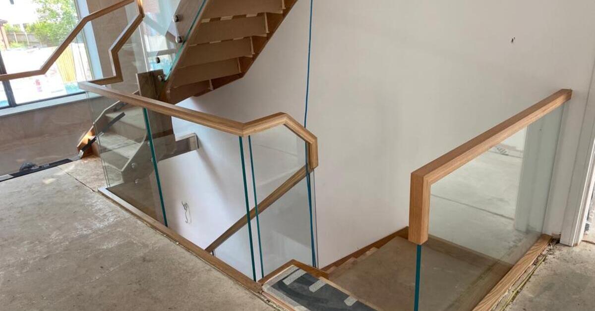 Solid Oak Staircase Renovation With Double Feature Step and Bolted ...