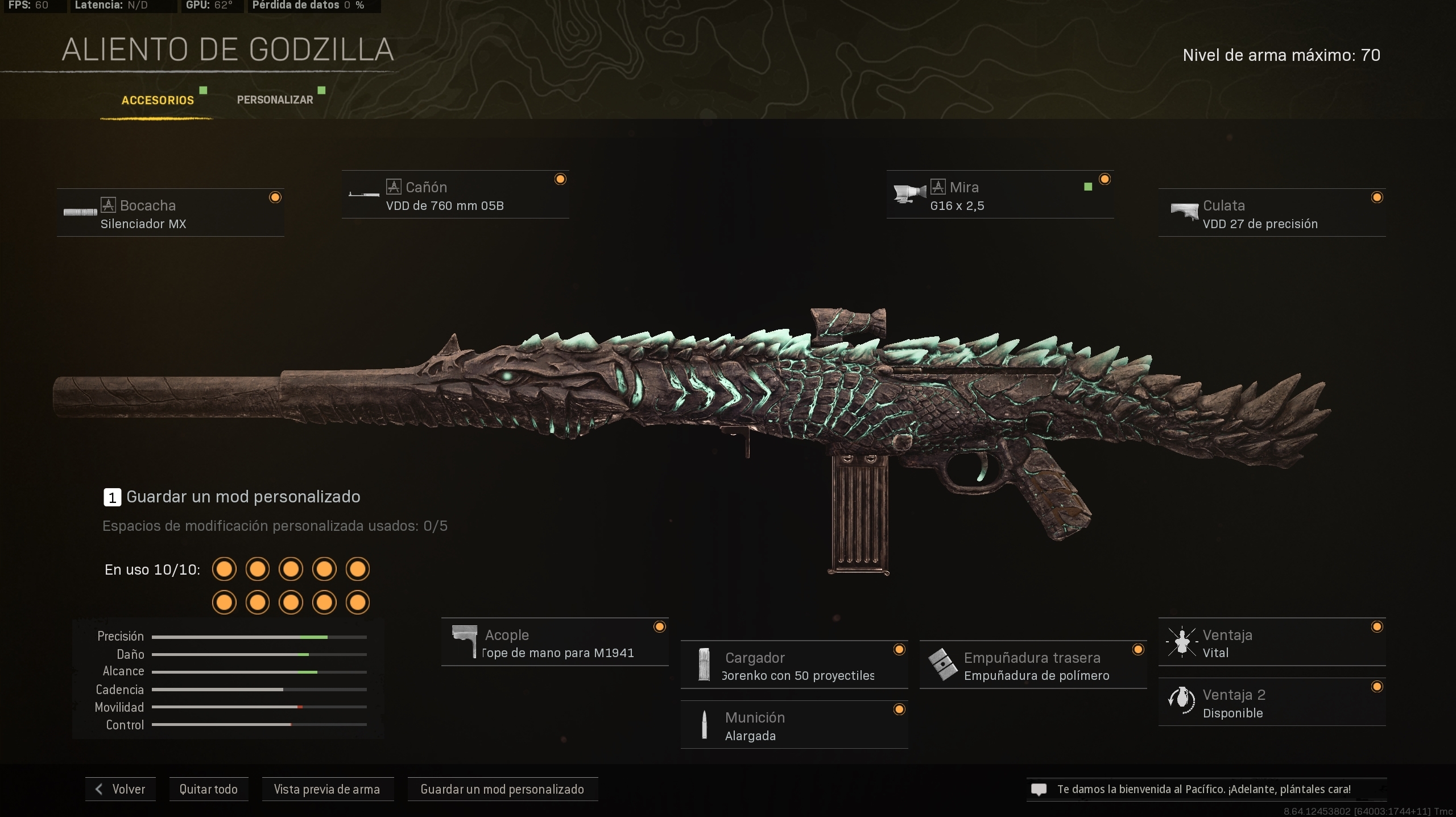 Warzone STG-44 mejor clase