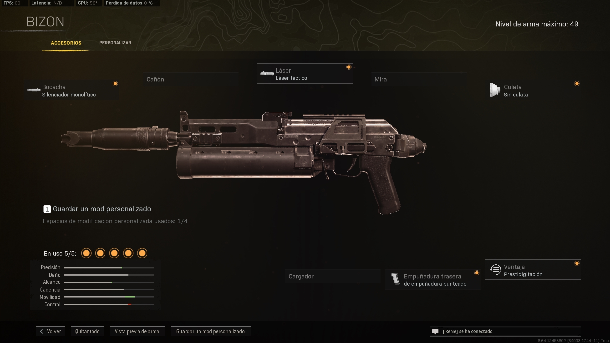 Warzone PP19 Bizon mejor clase