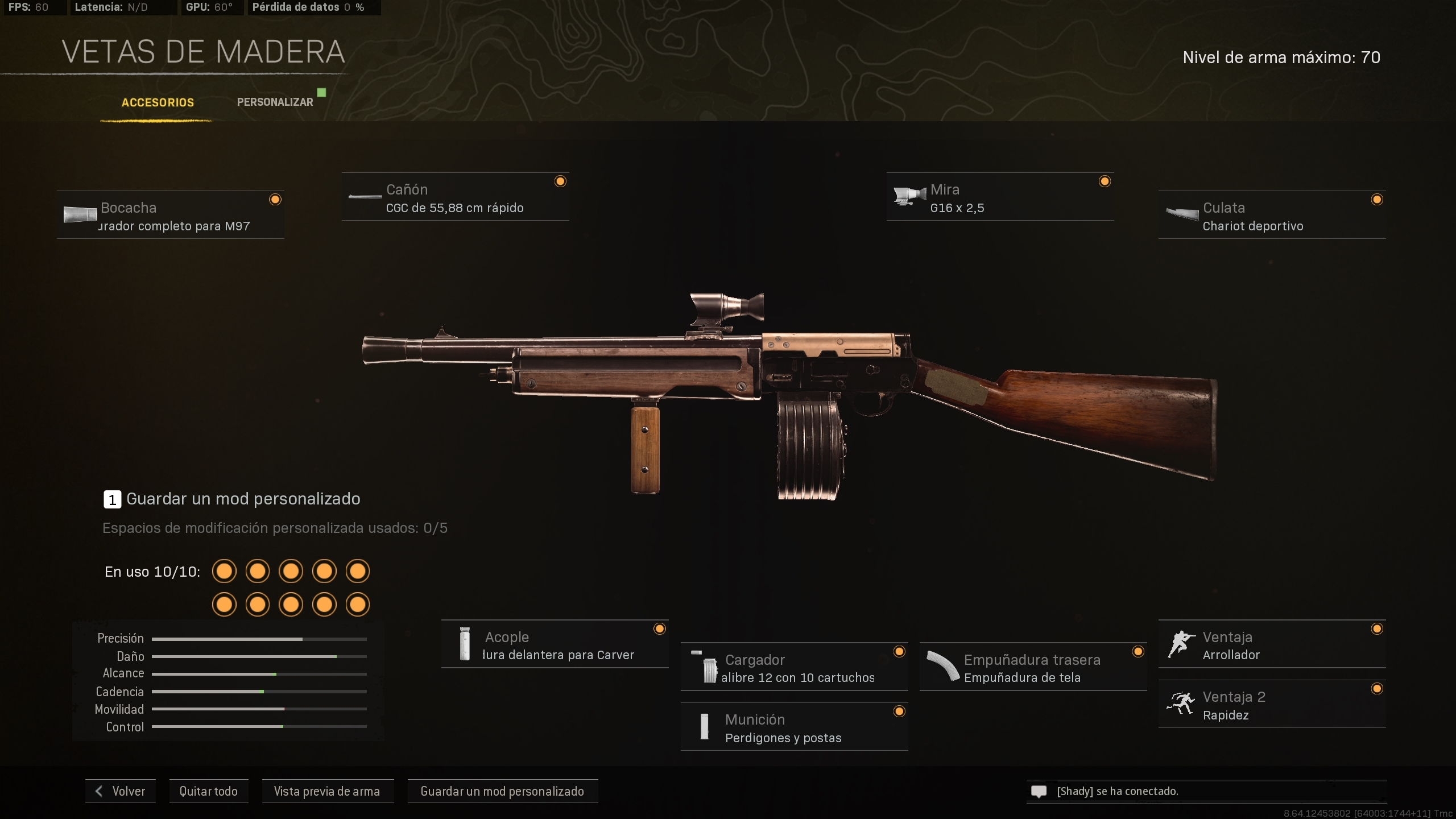 Warzone Gracey automática mejor clase