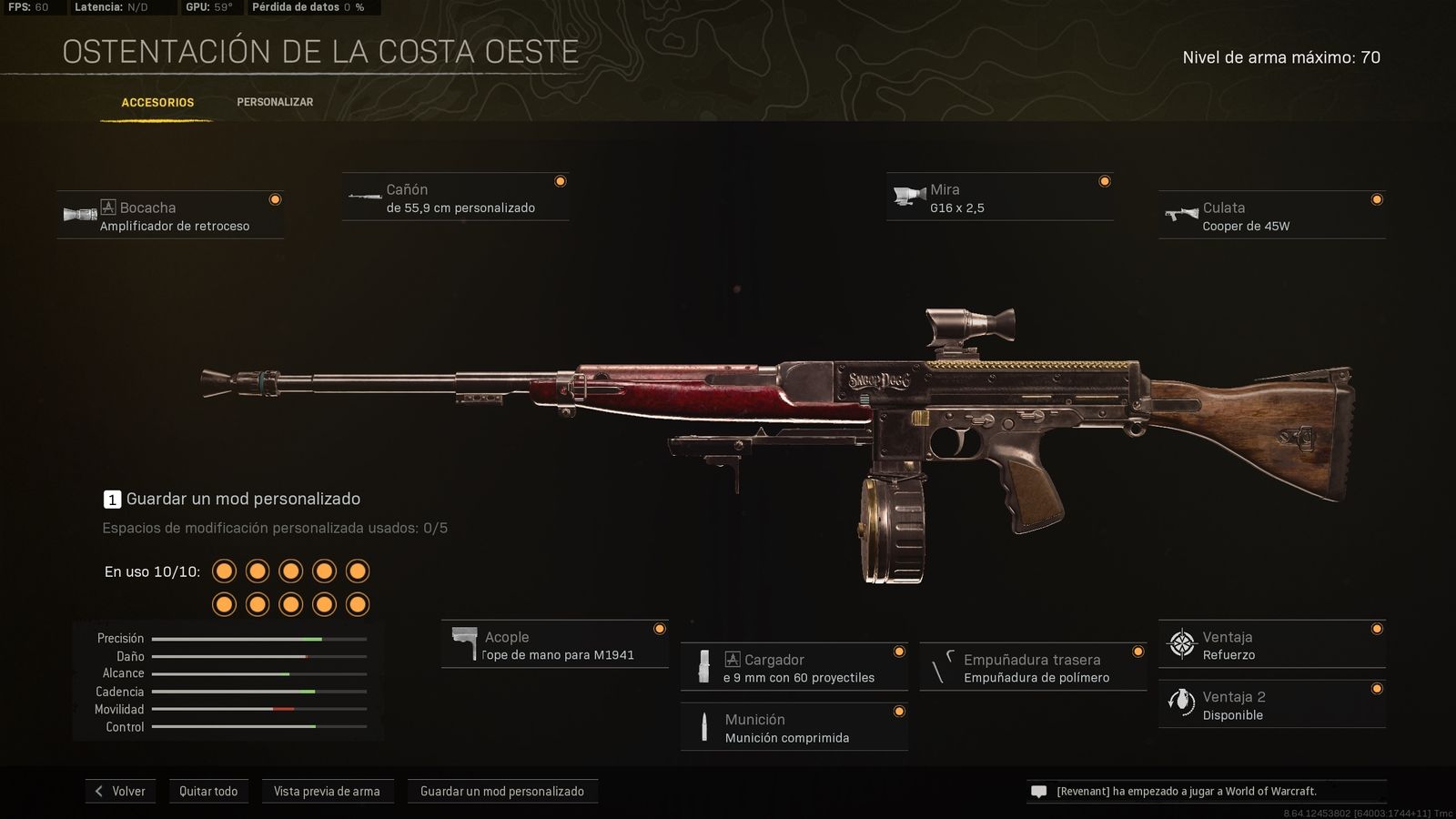 Warzone Carabina Cooper mejor clase