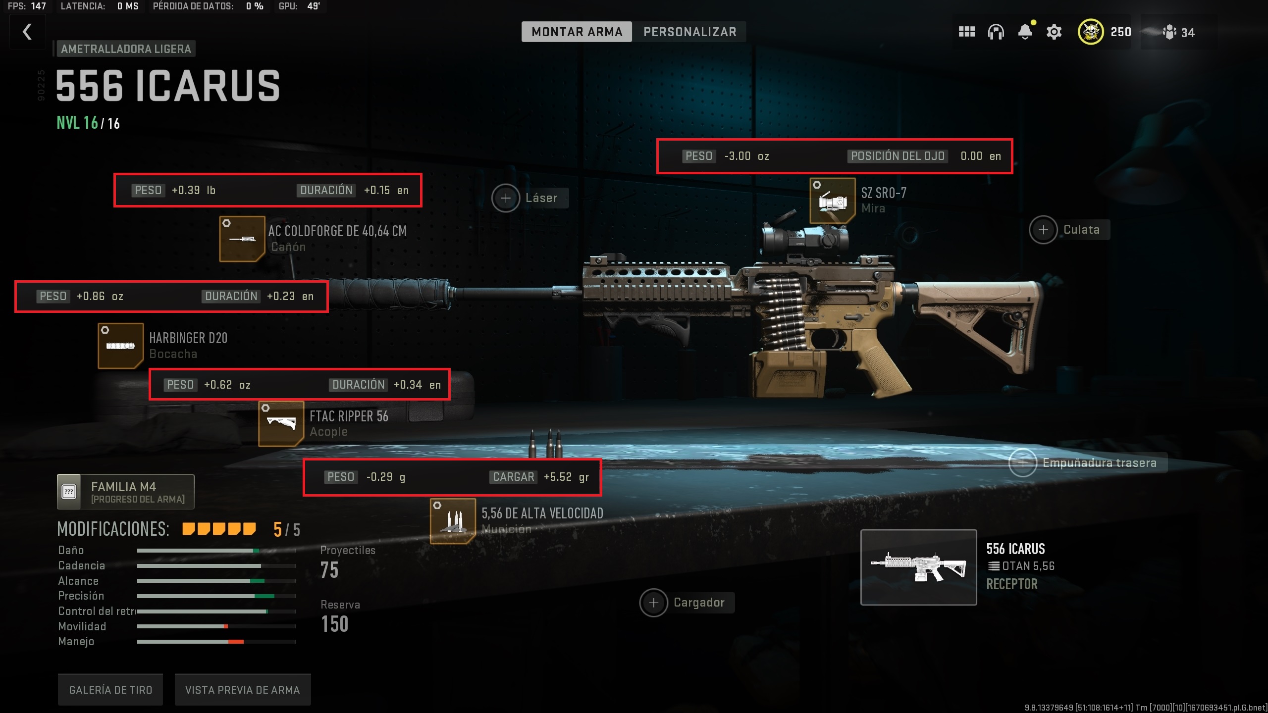 556 ICARUS mejor clase y ajustes de Warzone 2