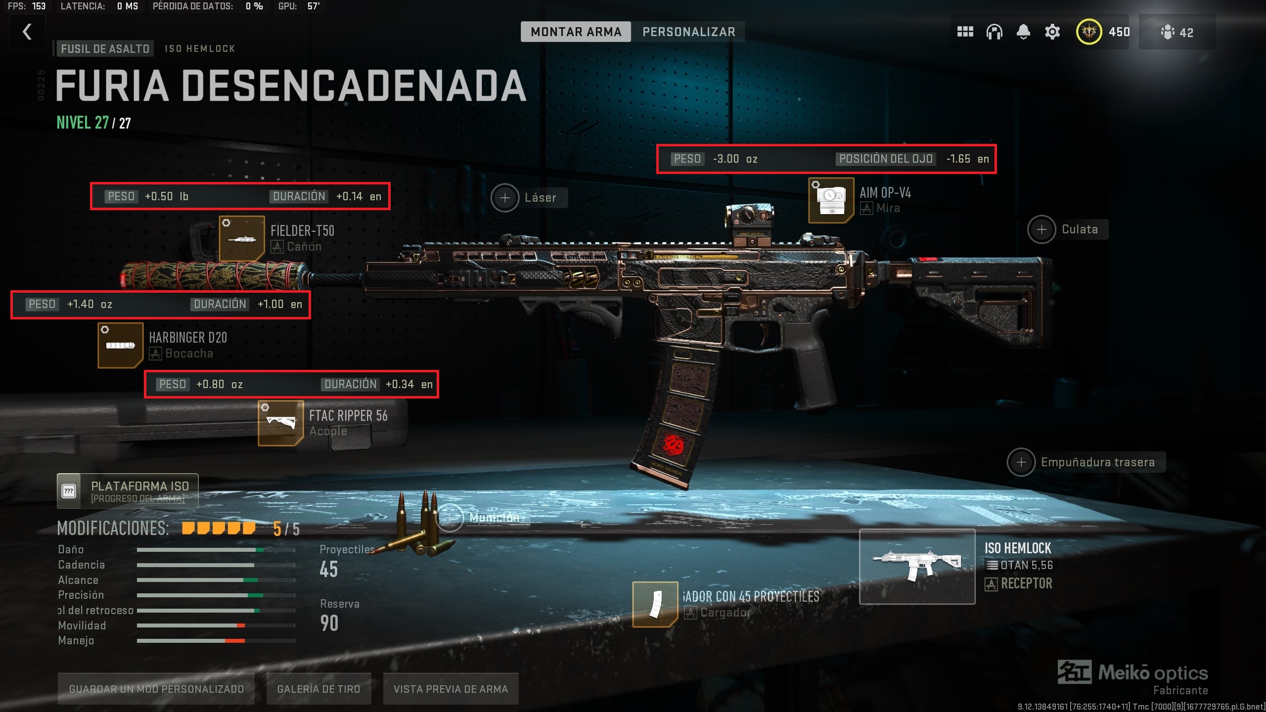 ISO HEMLOCK mejor clase y ajustes de Warzone 2