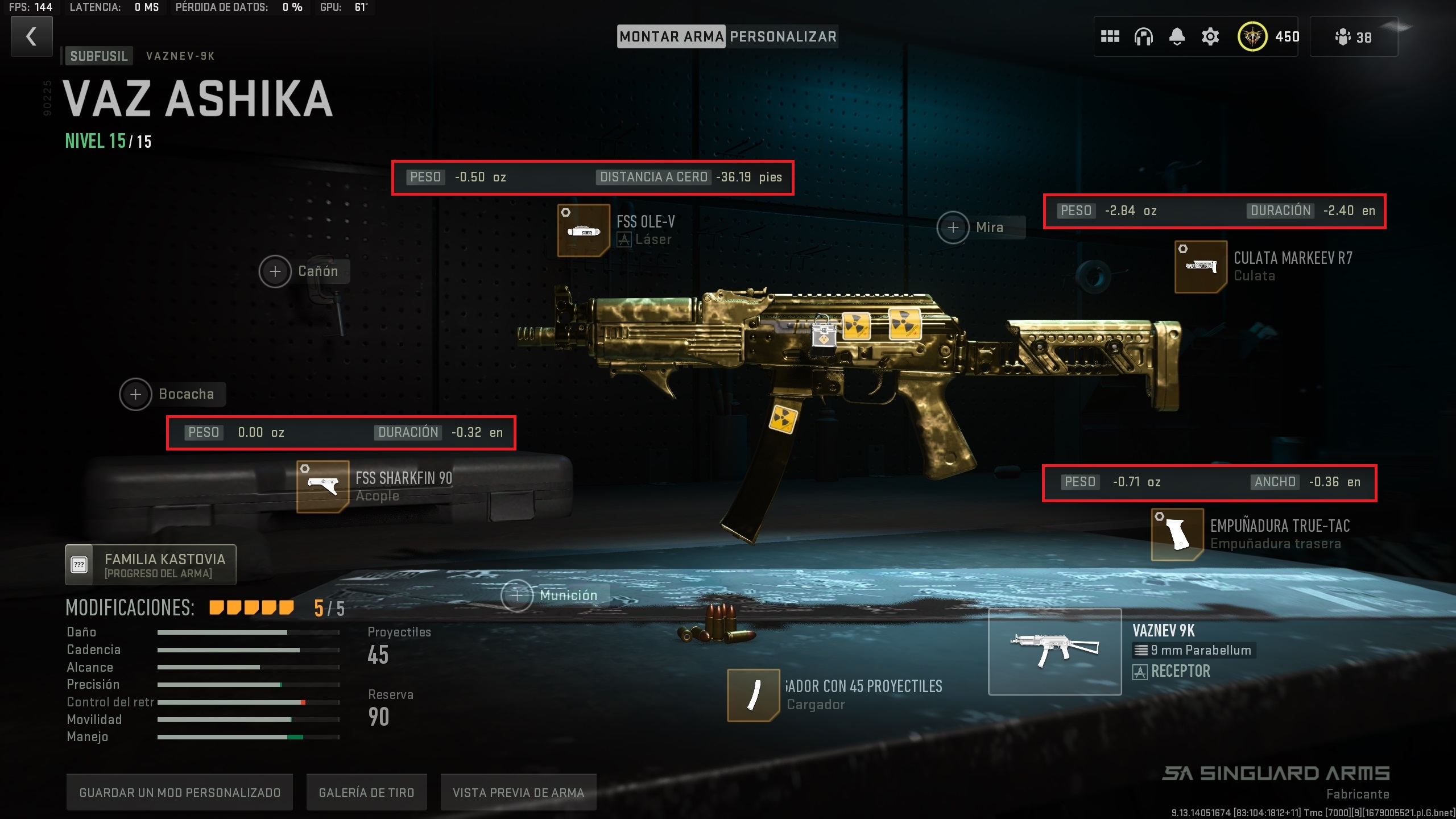 VAZNEV-9K mejor clase y ajustes de Warzone 2